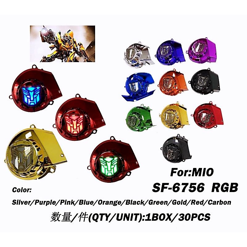 Motorcycle Fan Cover For MIO With RGB Light | Shopee Philippines