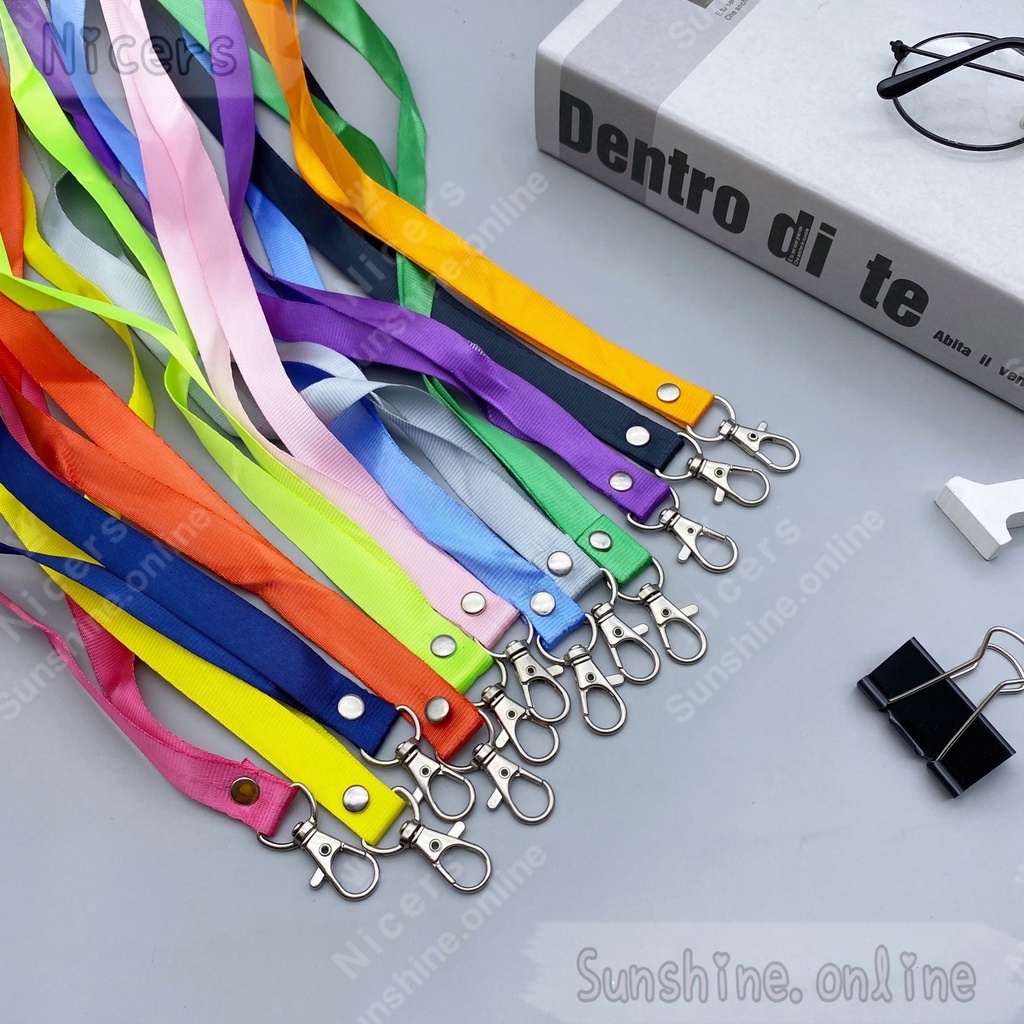 Plain Shiny Thick ID Lace Sling Holder Lanyards 15mm | Shopee Philippines