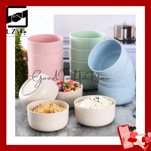GOODLUCK-Unbreakable Bowl Healthy Aesthetic Minimalist Salad Wheat ...
