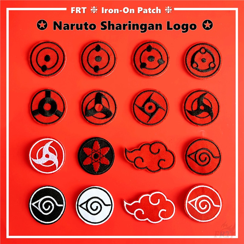 ☸ Naruto Sharingan Logo Iron-On Patch ☸ 1Pc Anime DIY Sew on Iron on ...