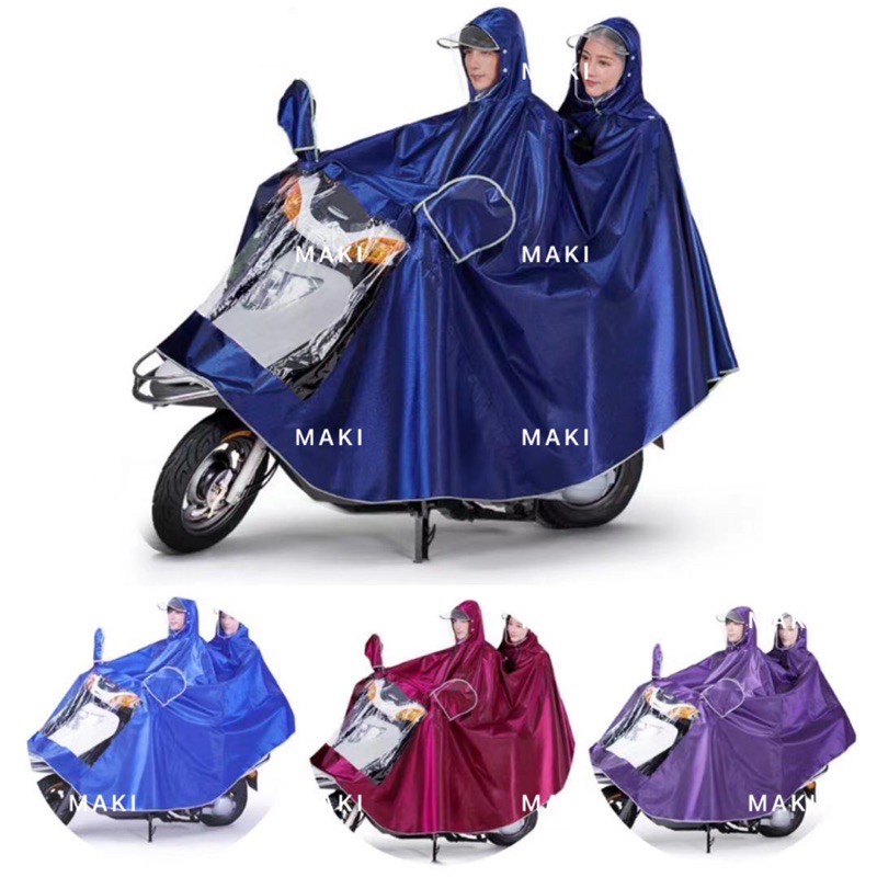 XXXL big size two person raincoat with eye cover 2 persons rain coat ...