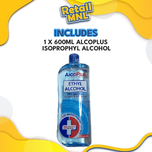 Retailmnl Alcoplus Ethyl Alcohol 70% Solution 60ml/500ml | Shopee ...