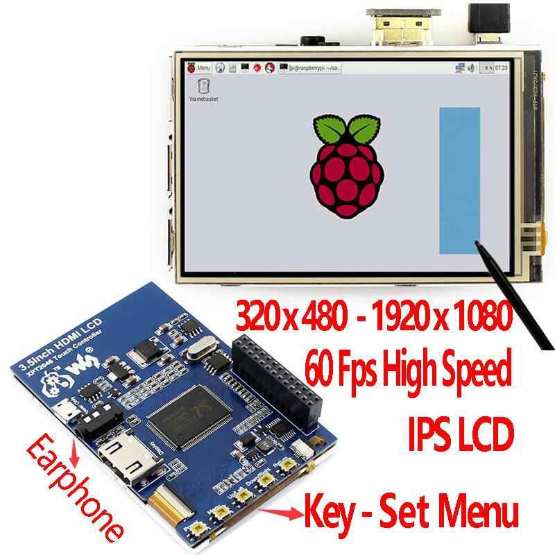 Raspberry Pi 3.5" Inch HDMI LCD Touchscreen Monitor Display Waveshare ...