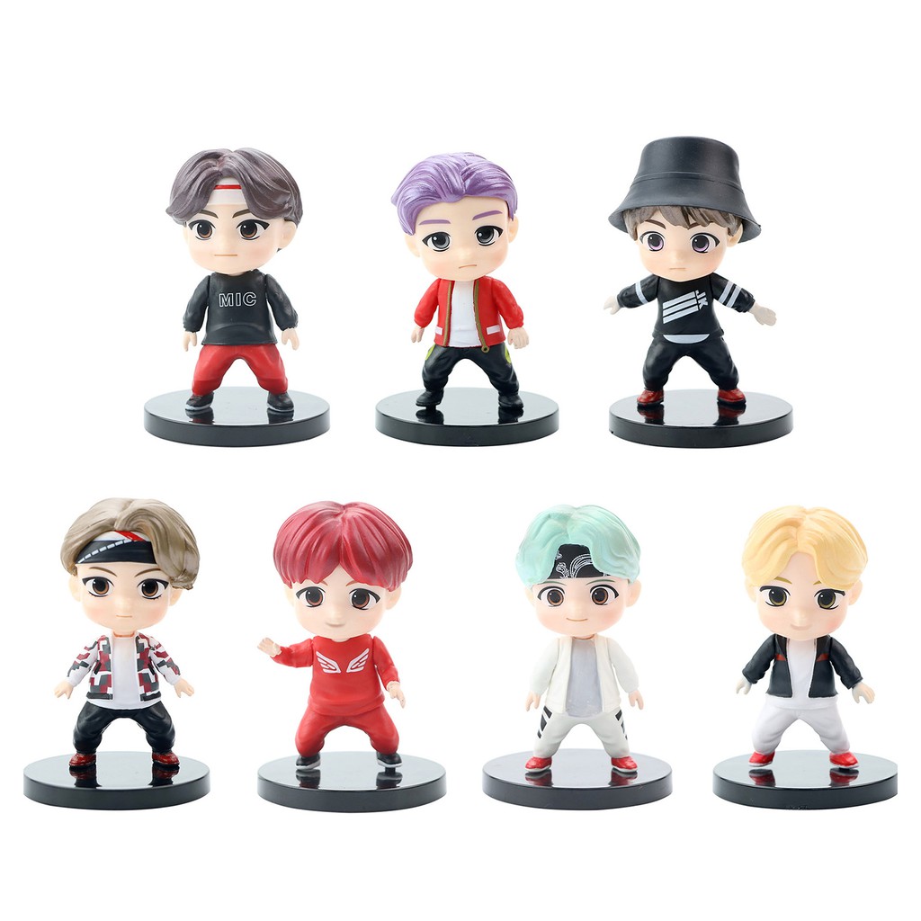 New 7Pcs/Set BTS -TINY TAN Bangton Boys Miniature Figurine Collection ...