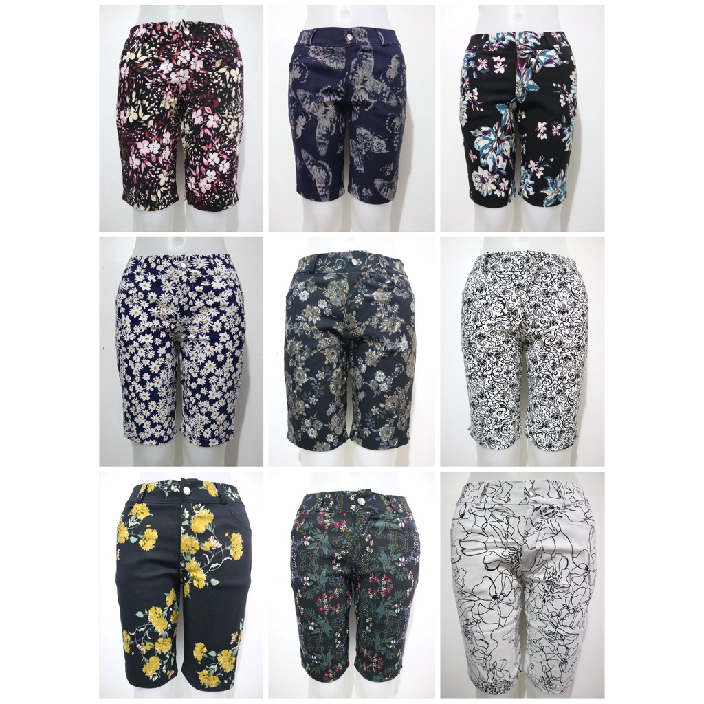 Printed Long Short Tokong for Women fit 25-28 Inches Waistline | Shopee ...