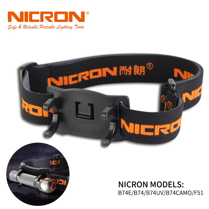 Nicron Flashlight Headband With Bracket For Nicron B74E Or Other B74 ...