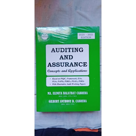 AUDITING AND ASSURANCE ( CONCEPTS & APPLICATIONS ) 2020 - 2021 EDITION ...
