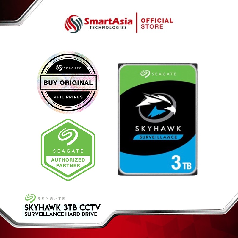 Seagate Skyhawk 3TB CCTV Surveillance Hard Disk Drive SATA 3.5 ...