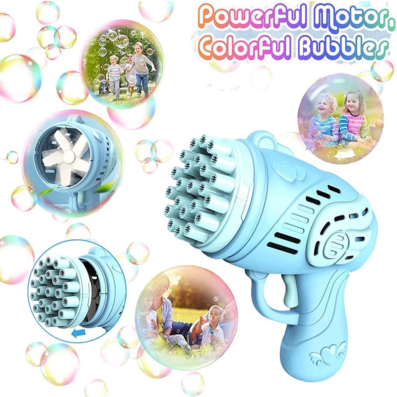 23 Hole Gatling Children's Bubble Gun Semi-Automatic Electric Bubble ...