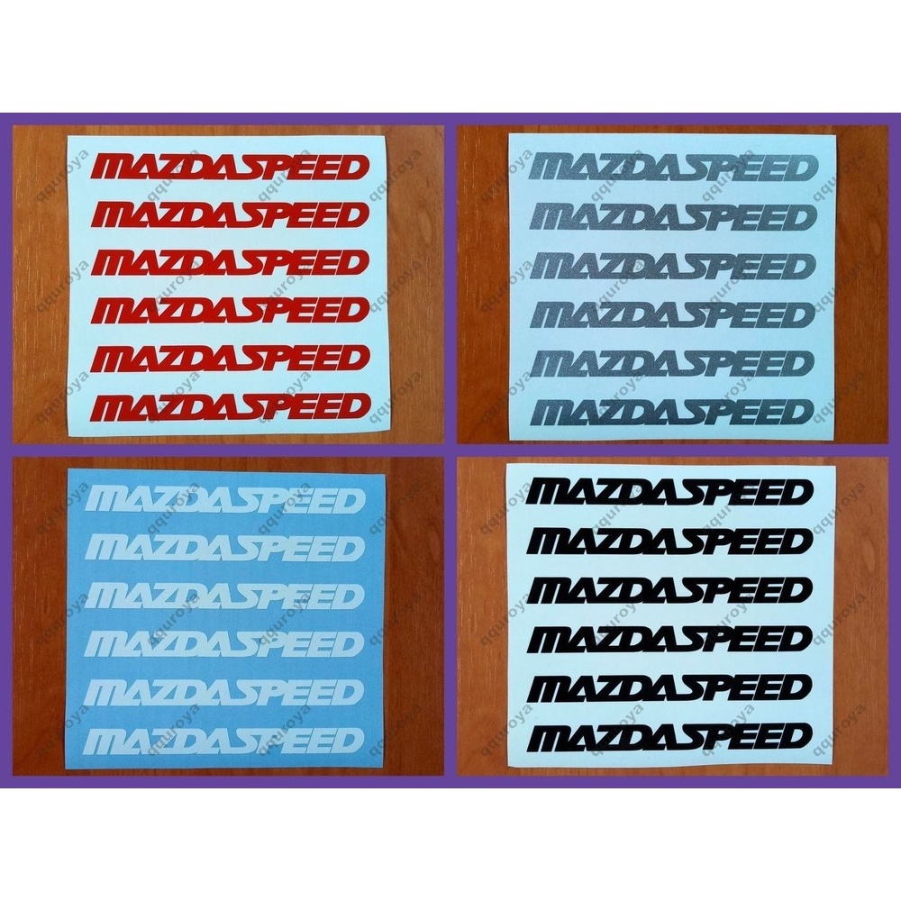 6x MAZDASPEED Decal Sticker Racing Wheels Rims MAZDA Sport Emblem Logo ...