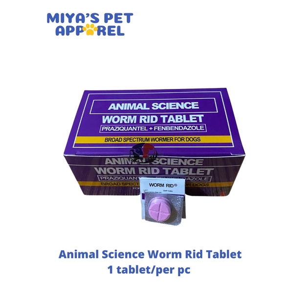 Animal Science Worm rid per tablet only (with FREE STICKER) Feb 2028 ...