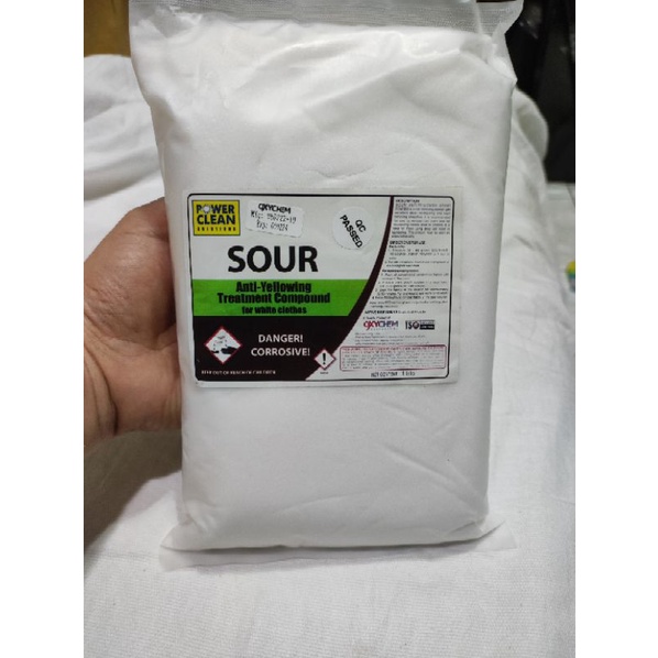POWER CLEAN SOUR (anti-yellowing treatment compound for white clothes ...