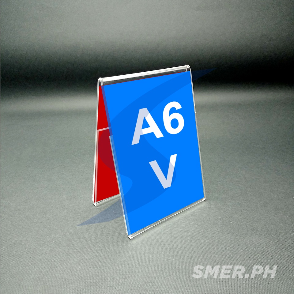 Acrylic A6 V shape Holder Menu Display Stand for Business Office and ...