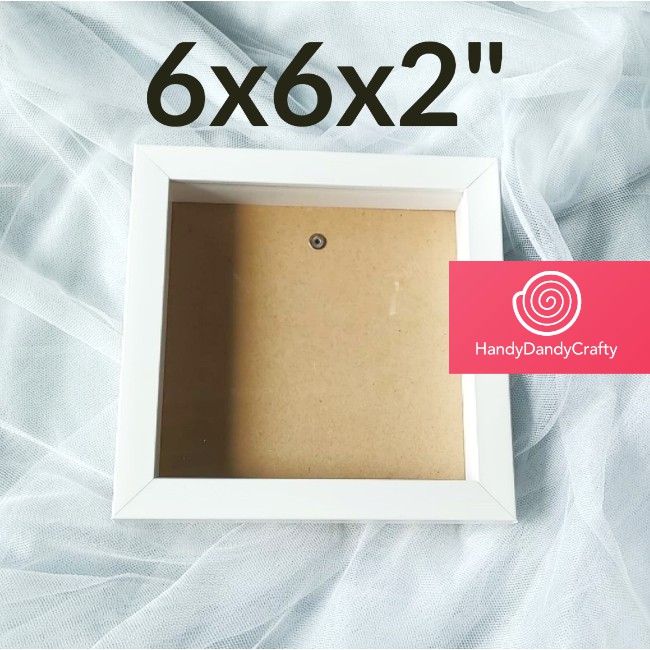 6x6x2 Inches Glass Shadow Box Frame Pet Memory Keepsake Wedding Bridal ...