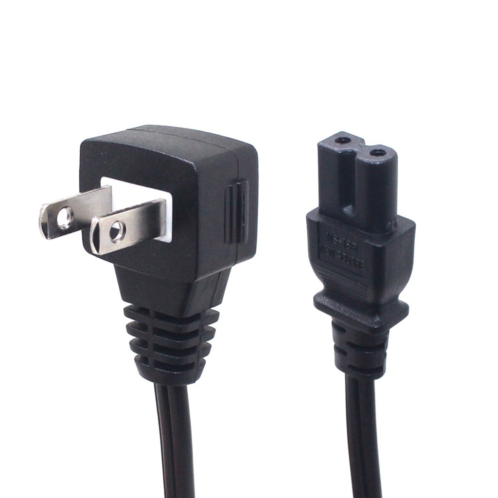 Right Angled 2 Prong Polarized AC Wall Power Cable Cord for TVs,Speaker ...