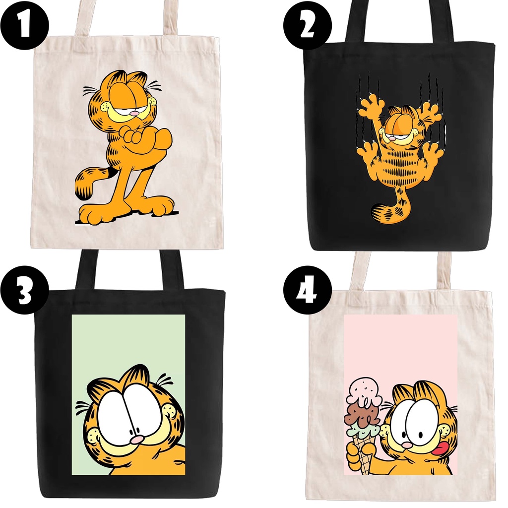 T182 Garfield Design KATSA CANVAS SHOULDER TOTE BAG FOR WOMEN GIRL LADY ...