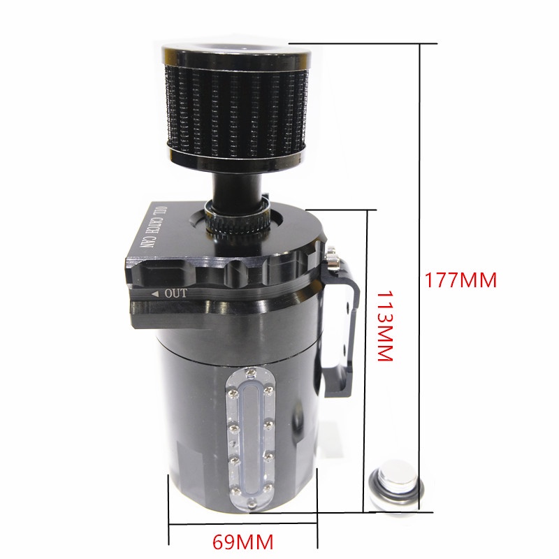 Baffled Aluminum Oil Catch Can Reservoir Tank / Oil Tank With Air ...