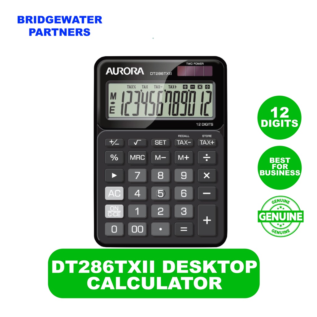 Aurora DT286TXII Desktop Calculator | Shopee Philippines