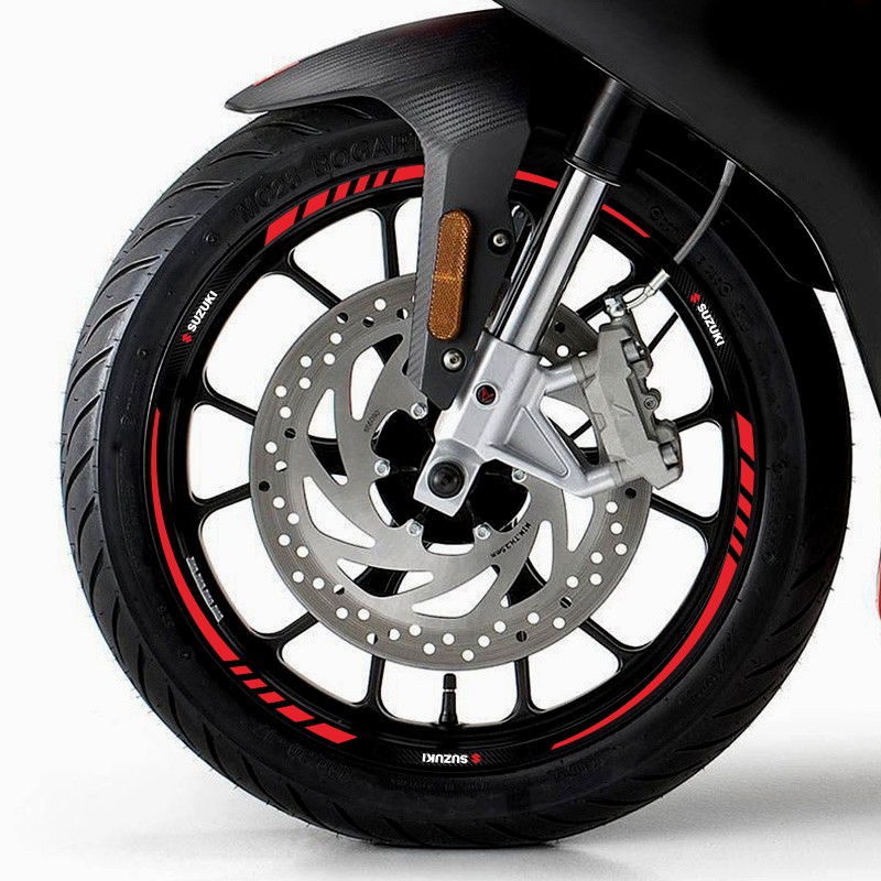 17 inch motorcycle wheel rim sticker reflective waterproof decorative ...