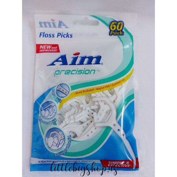 Aim Precision Floss Picks 60 Pack | Shopee Philippines