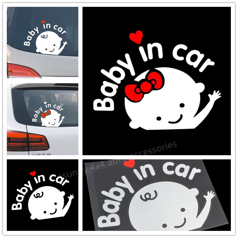 Reflective Styling Baby In Car Sticker Baby on Board Warning Sticker ...