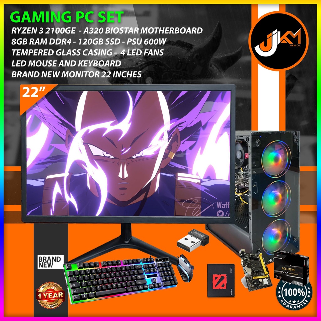 RYZEN COMPUTER PACAKGE WITH 22 INCHES MONITOR FULL HD 1080P 8GB RAM 500 ...