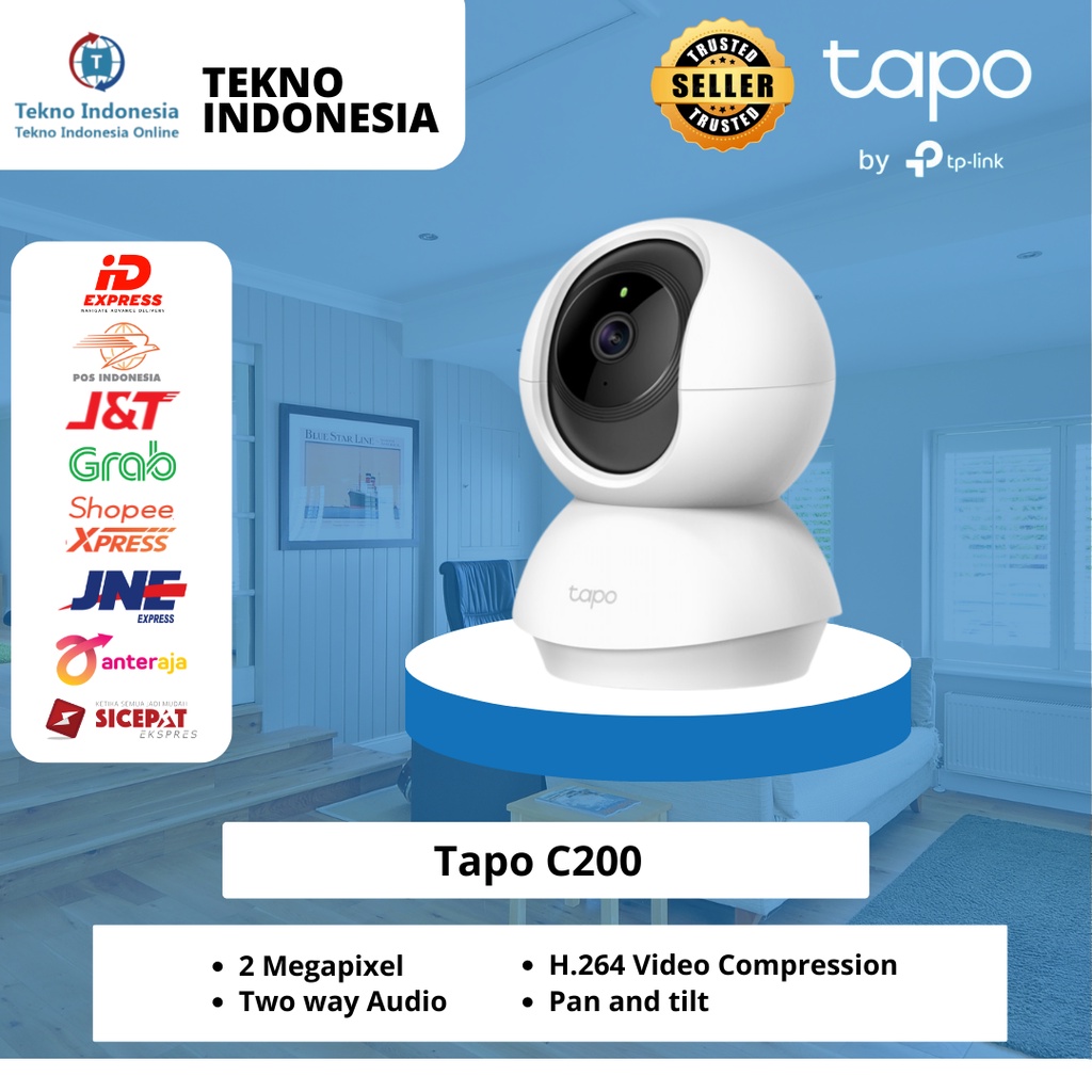Cctv Camera Tapo C200 C200C TP-LINK Home Security WiFi IP Camera ...