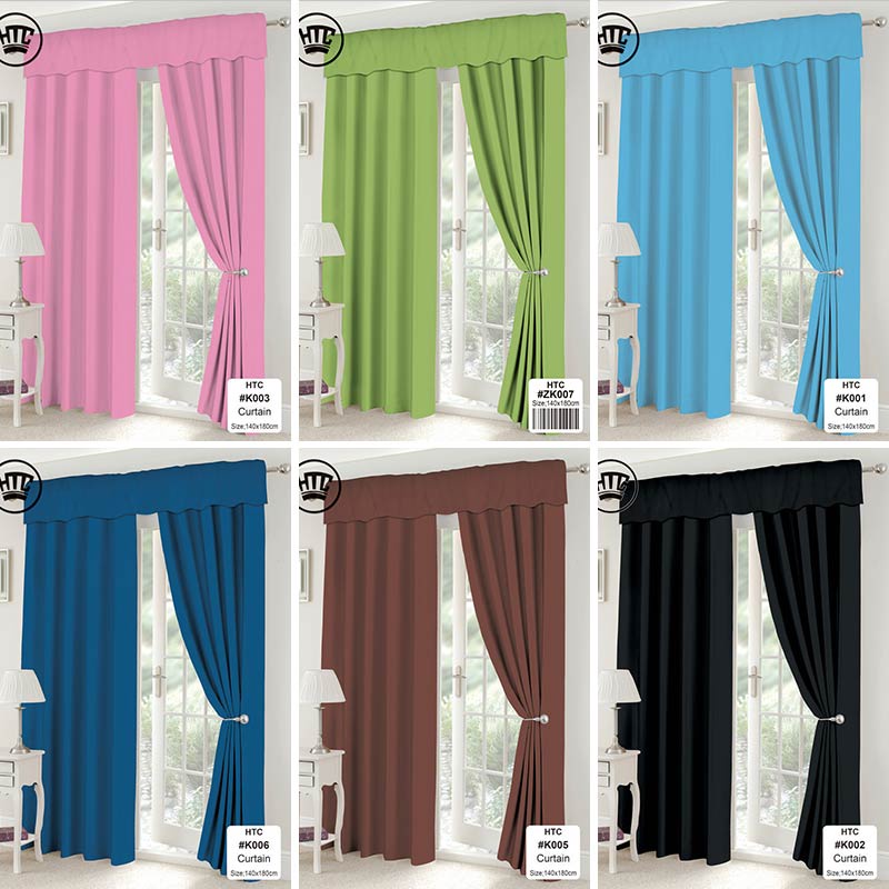 COD Sheer Plain Curtains Elegant Curtain Solid Color Home Decor for ...