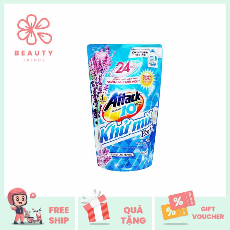 Attack Extra Laundry Detergent Deodorant Lavender Bag 1.4 Liters ...