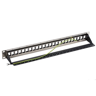 Linkwylan LW-PAN24-LK 19" 1U 24-Port Blank Empty Patch Panel Shielded ...