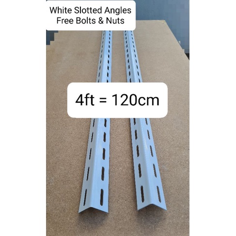 White Slotted Angle Bars - 4ft / 120cm | Shopee Philippines
