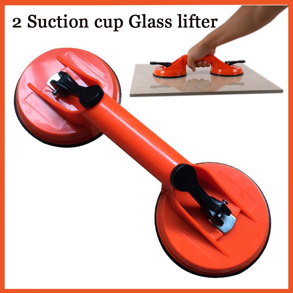 100kg Heavy duty 2 Suction Cup Glass Lifter for Glass Tiles Mirror ...