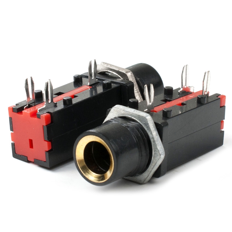 Ready stock* 1/4" 6.35mm Audio MONO Female Panel Mount Microphone ...