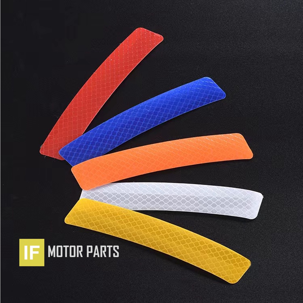 2 Pairs Reflective Wheel Eyebrow Safety Warning Stickers 2.5*12CM ...