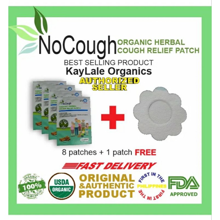 8patches - NoCough Organic Herbal Cough Relief Patch | Shopee Philippines