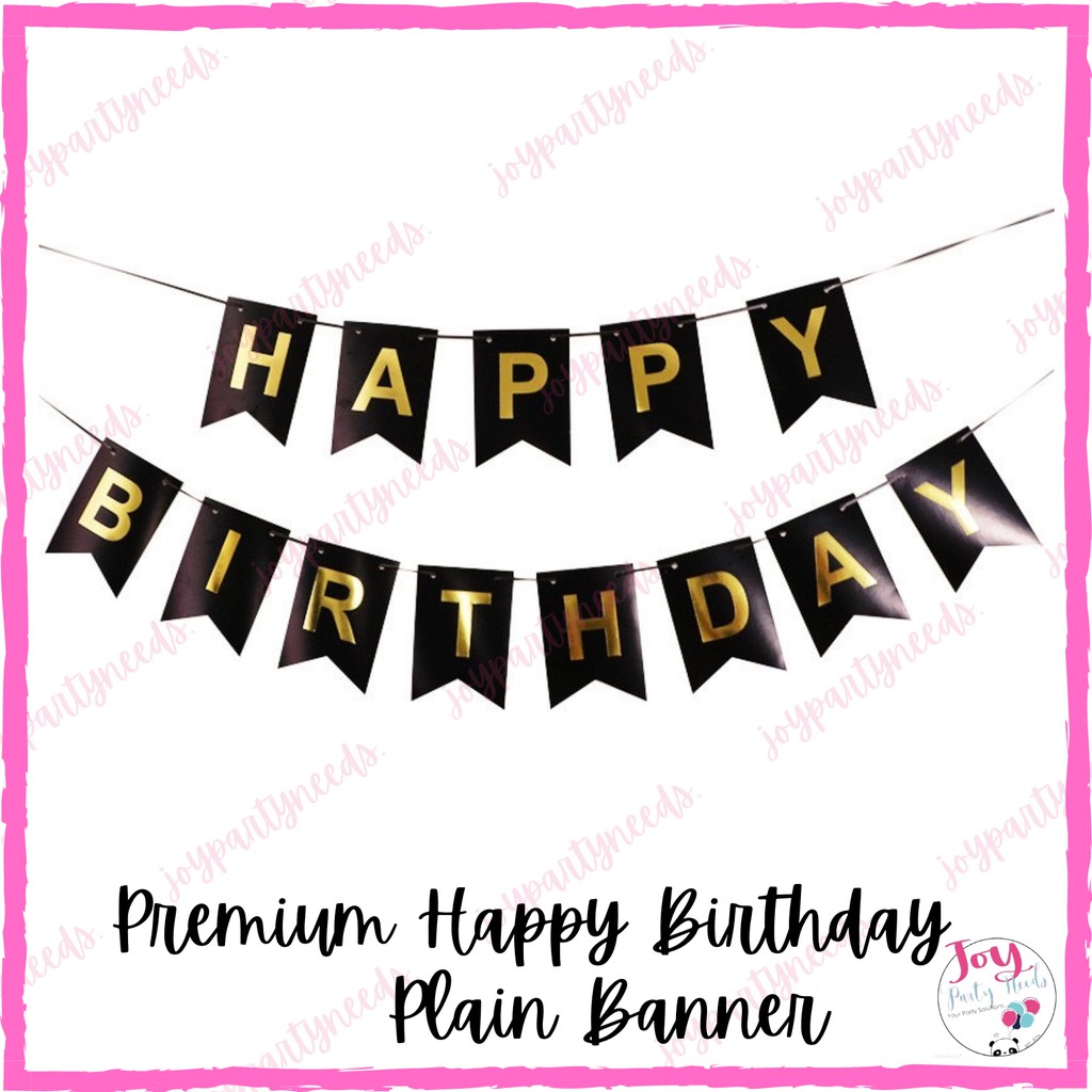 Premium Happy Birthday Plain Banner (Big) | Shopee Philippines