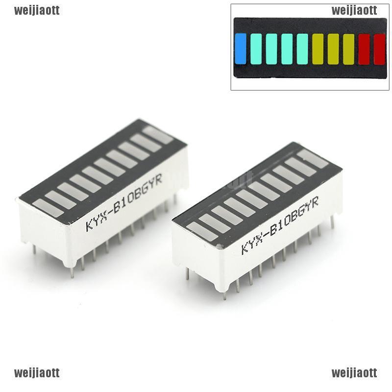 2Pcs/Lot 10 Segment Full Color LED Bargraph Light Display Module Ultra ...