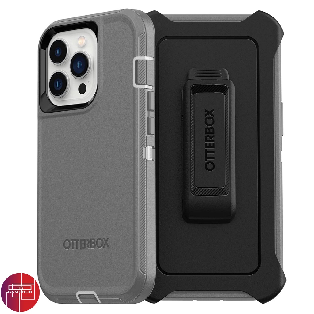 iPhone 14 Pro Max Otter Box Defender Case Shockproof Case (Grey ...