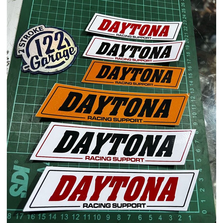 Sticker print cut DAYTONA racing product model Slanted font Medium Size ...