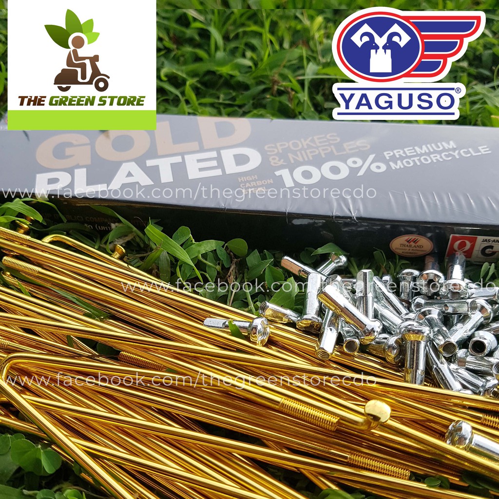 Yaguso Spokes GOLD PLATED 100% Premium Motorcycle | Shopee Philippines