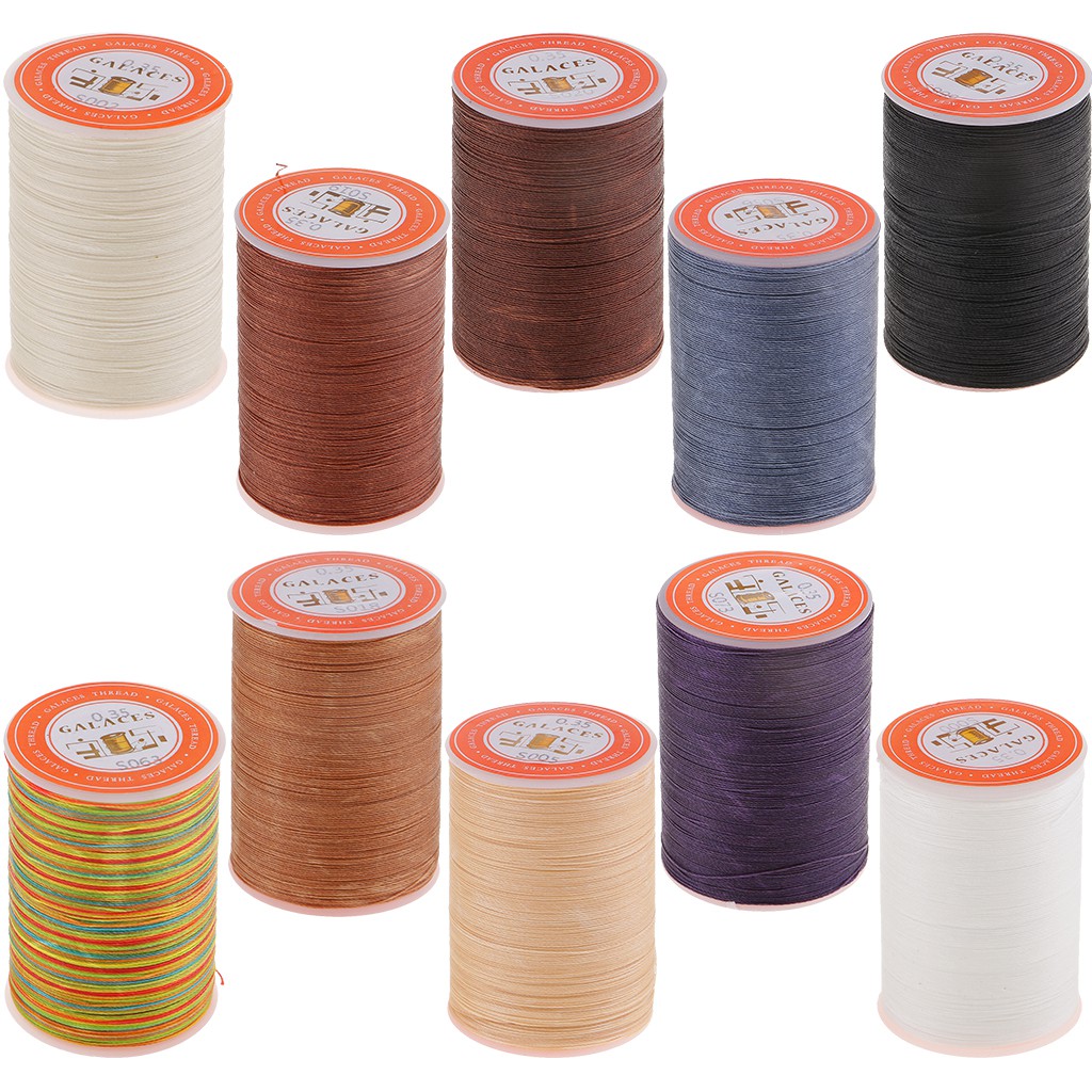 300 Meters 0.35mm Leather Sewing Waxed Thread Hand DIY Stitching Cord ...