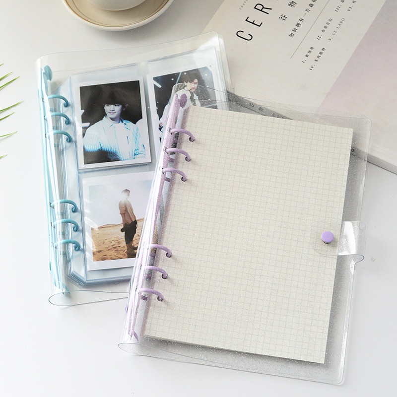 Glitter A5 Binder Shell Colorful 3 Inch Photo Album Cover Photocard ...