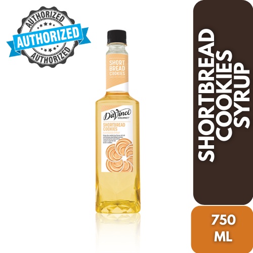 DaVinci Gourmet Shortbread Cookies Syrup 750ml - Rich & Buttery Flavor ...