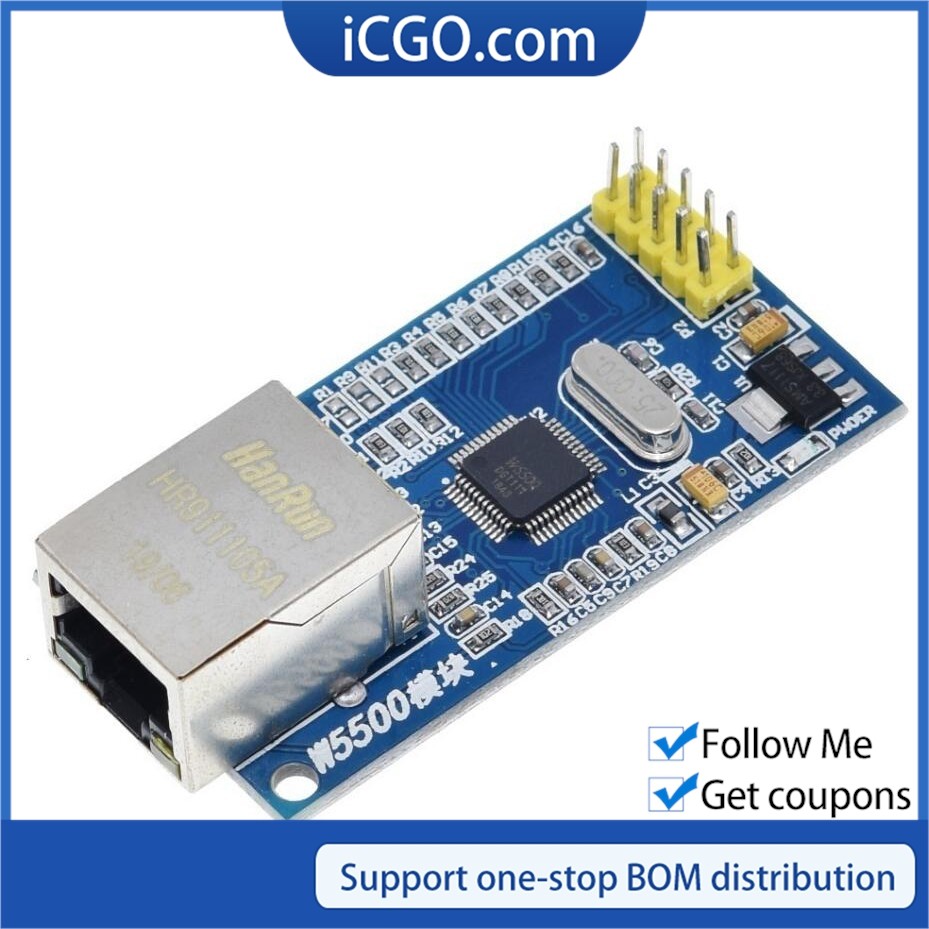 W5500 Ethernet network module hardware TCP / IP 51 / STM32 microcontroller program over W5100 ...