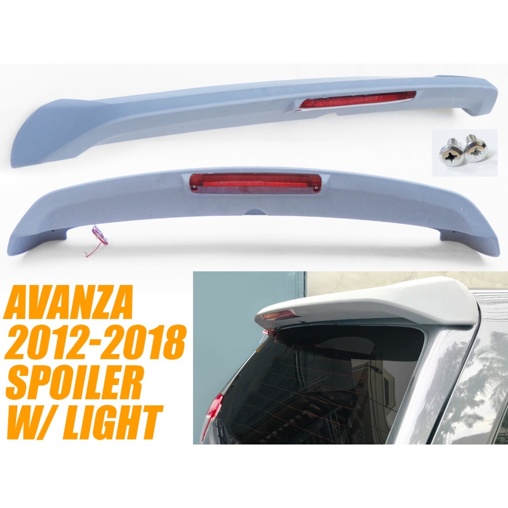Toyota Avanza 2012-2021 Spoiler with Brake Light | Shopee Philippines