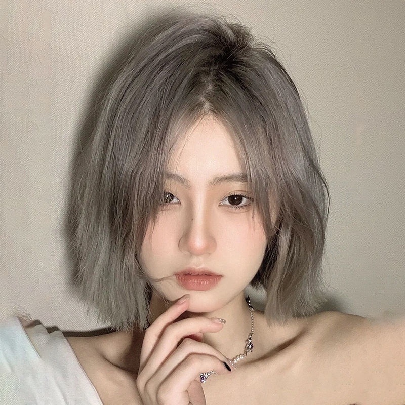 Bobo Head Fake Hair Female Summer Short Full Headgear Wig Straight High ...