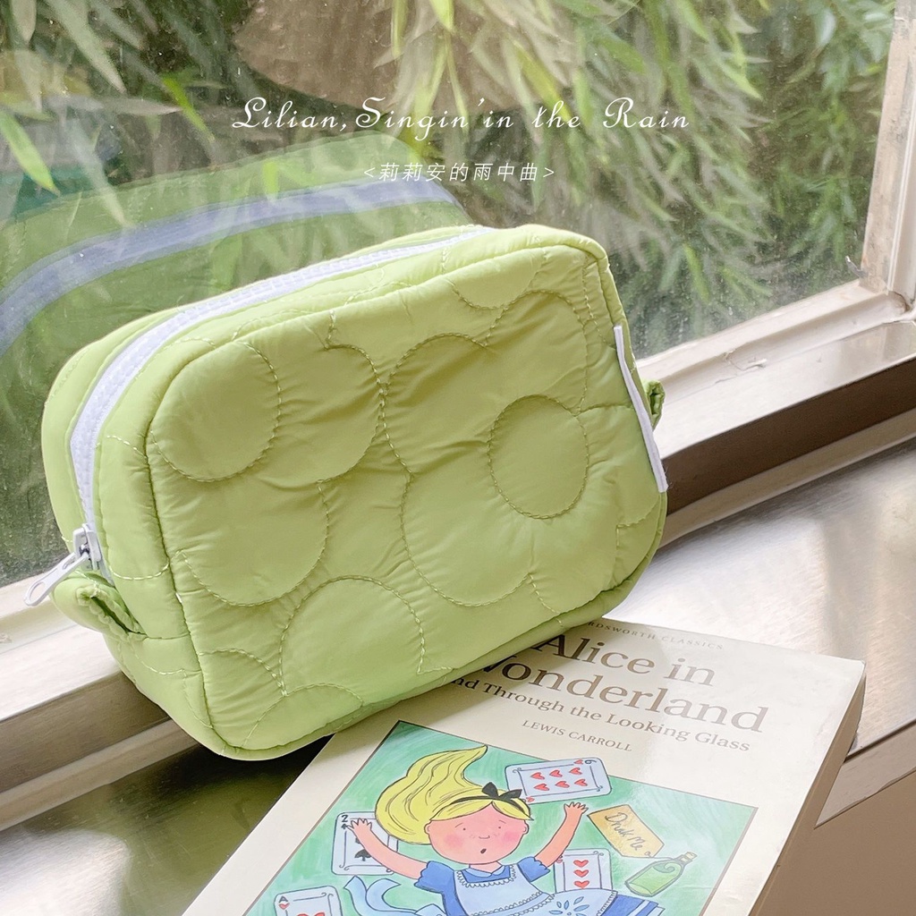 Makeup Bag Cute Flowers Cosmetic Bag Ins Student Large-Capacity ...