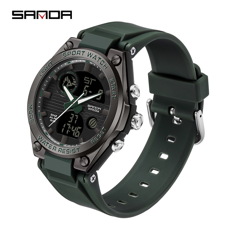 SANDA Women Watch Luxury Waterproof Quartz LED with Multi-function Swimming Watch | Shopee ...