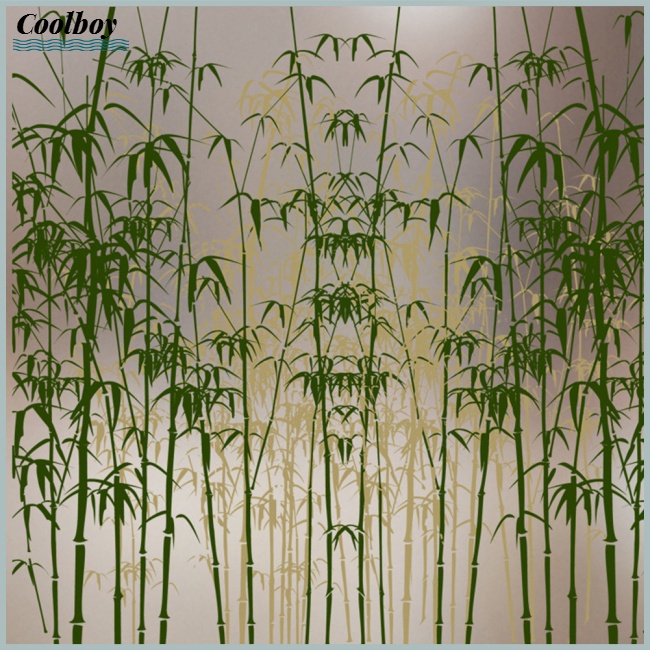 CB Glass Sticker, Bamboo Pattern Frosted Translucent Adhesive Window ...