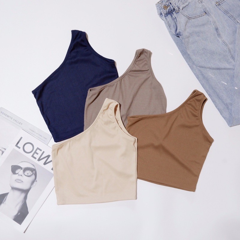 SS ADELE Ribbed Top Venus Cut Croptop Sleeveless Tops | Shopee Philippines